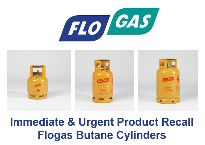 Urgent Product Recall: Flogas Gold butane gas cylinder - 4.5kg, 7kg, 13kg | CA